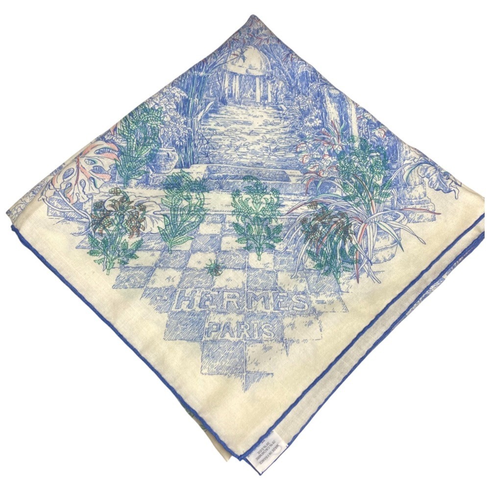 Hermes Carr 140 "Le Jardin De Leila" Cashmere And Sil… - Gem